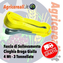 Fascia di Sollevamento Cinghia Braga Gialla 4 Mt - 3 Tonnellate ...